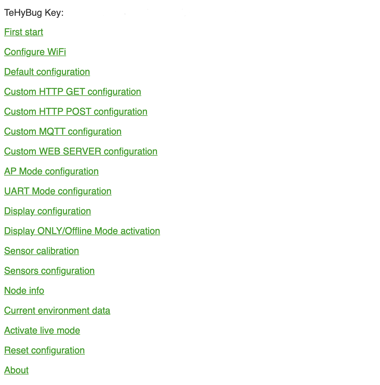 TeHyBug - Configuration - TeHyBug